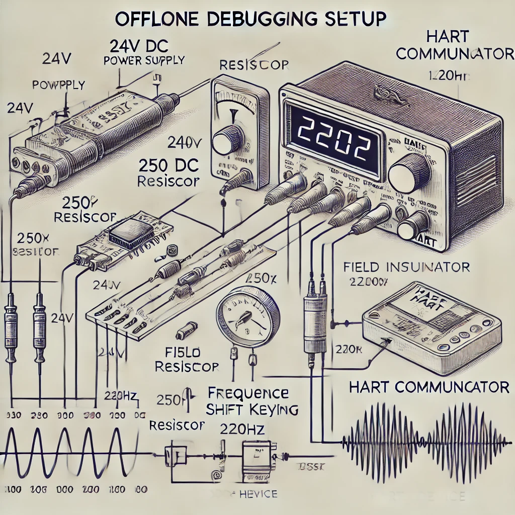 Why is a 250Ω Resistor Required for Offline Debugging with a HART Communicator? - Just Measure it