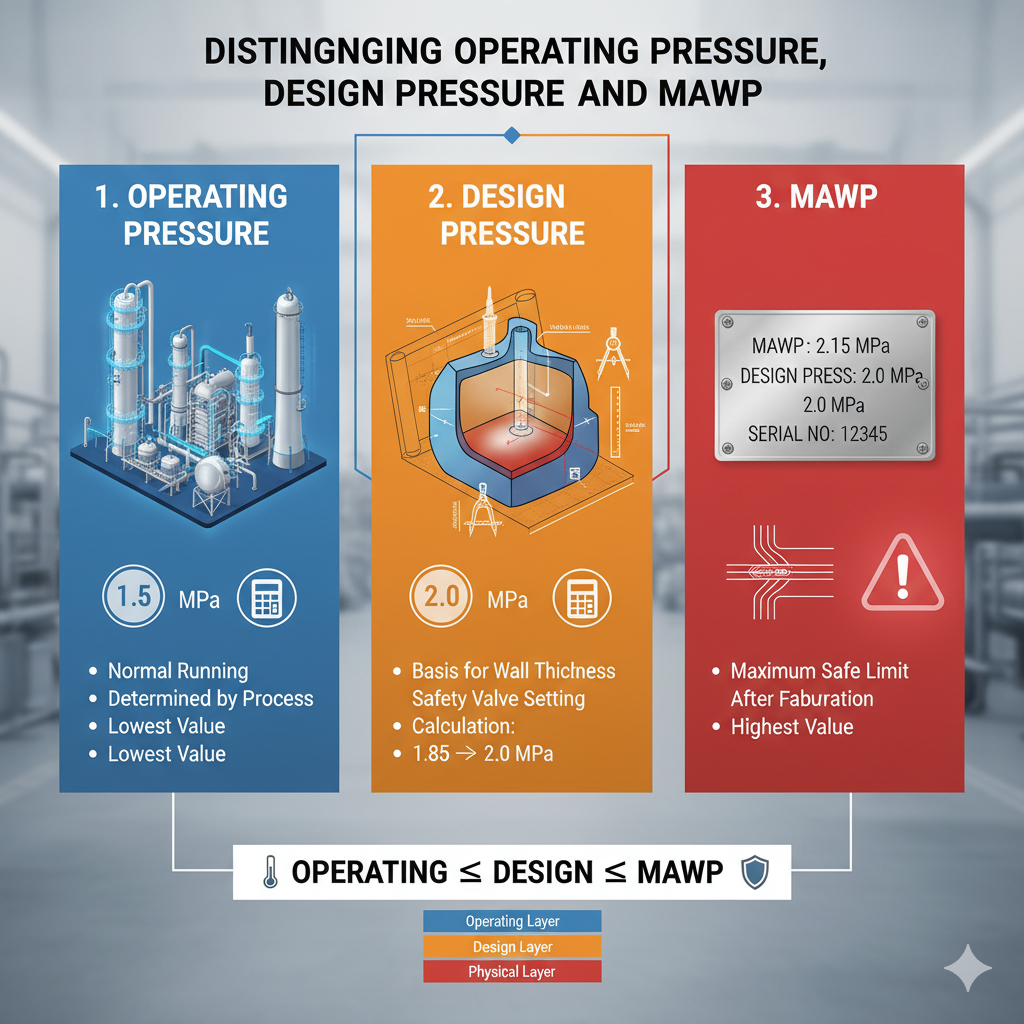 Distinguishing Operating Pressure, Design Pressure, and MAWP in ...