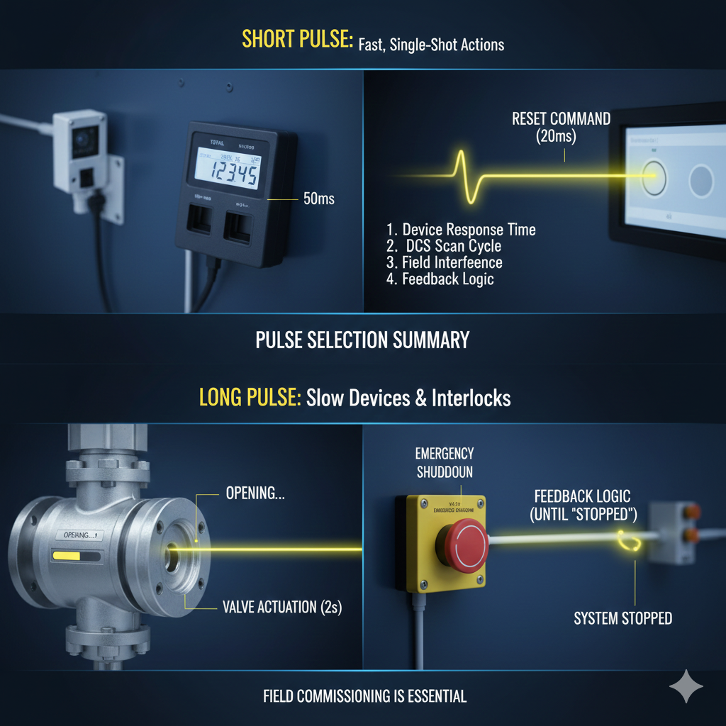 Pulse Signal Selection and Timing in DCS Control Logic - Just Measure it