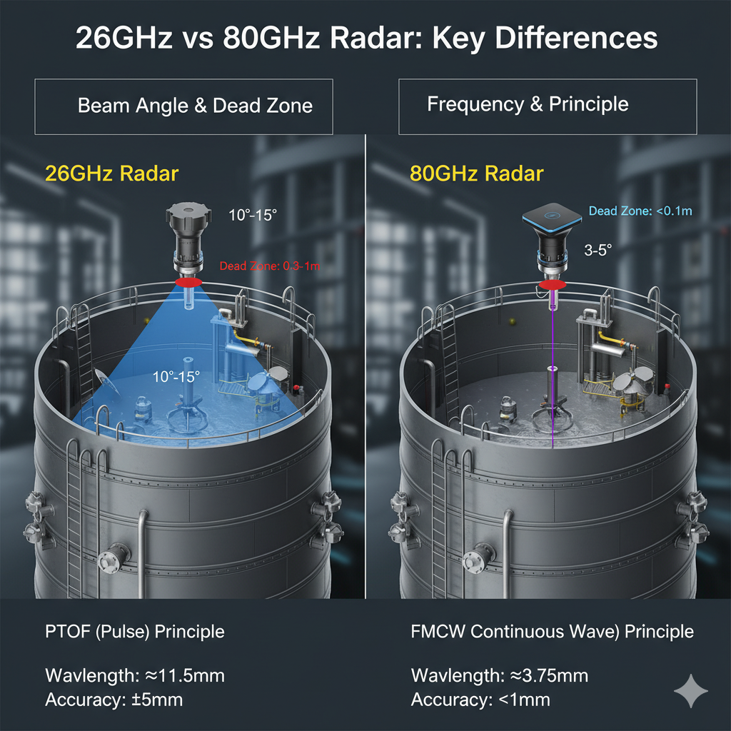 26GHz vs 80GHz Radar Level Transmitters — How to Choose the Right ...