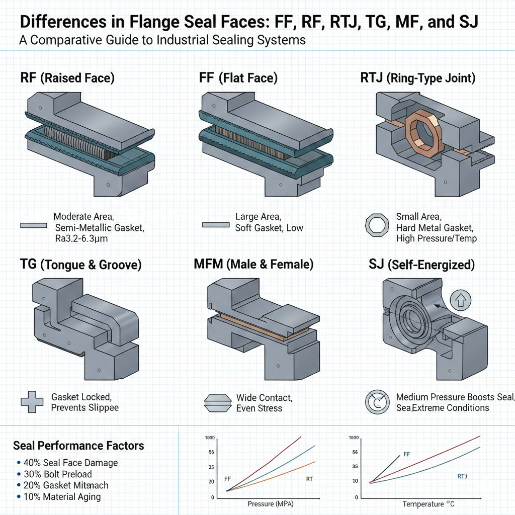 Differences in Flange Seal Faces: FF, RF, RTJ, TG, LMF, and SJ - Just Measure it