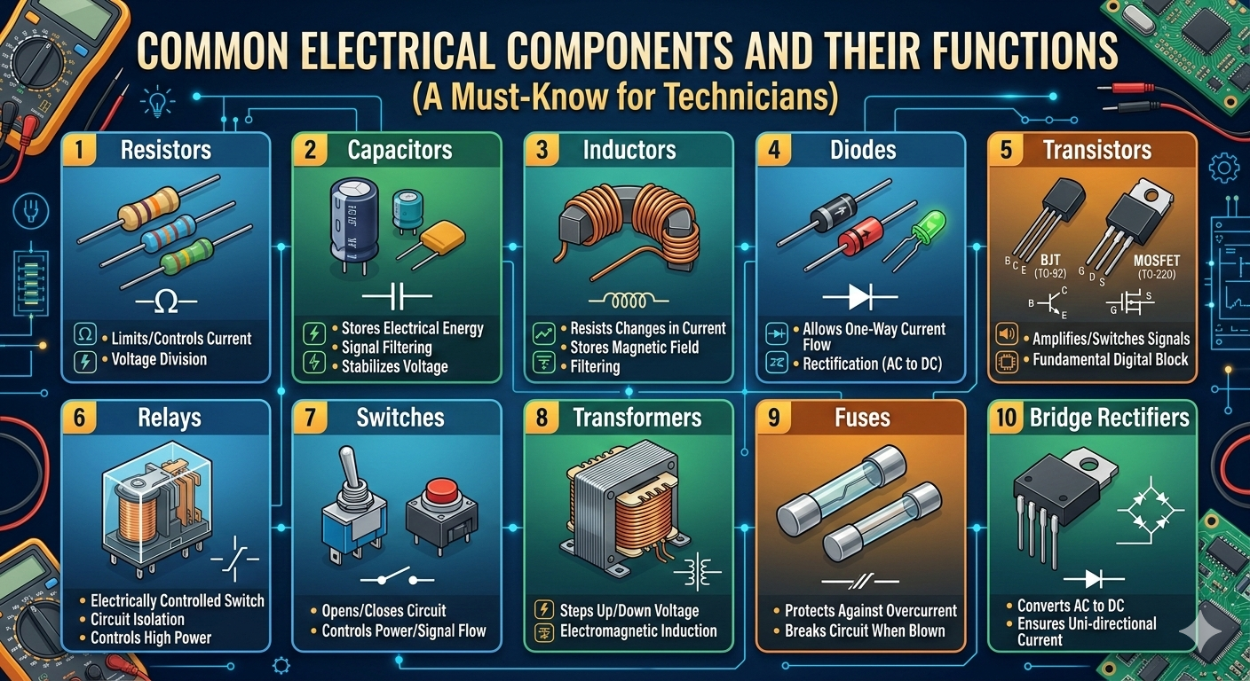 Common Electrical Components and Their Functions (A Must-Know for ...