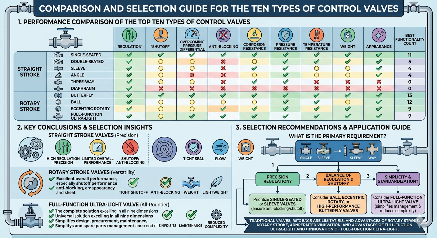 Comparison and Selection Guide for the Ten Types of Control Valves ...