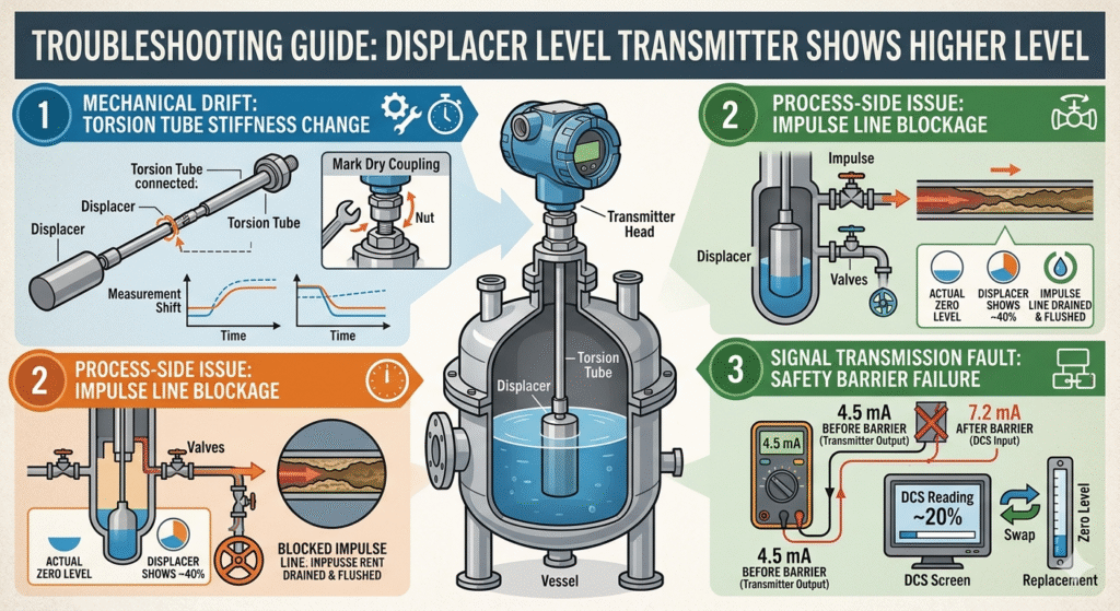 Why Does a Displacer Level Transmitter Show a Higher Level Reading ...